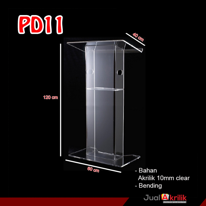 Jual Podium Full Akrilik PD11 Tekuk Bending Minimalis