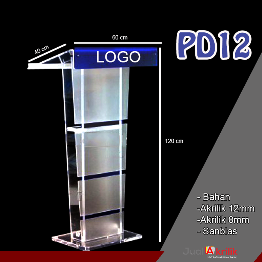 Jual Podium Akrilik PD12 Minimalis Full Akrilik